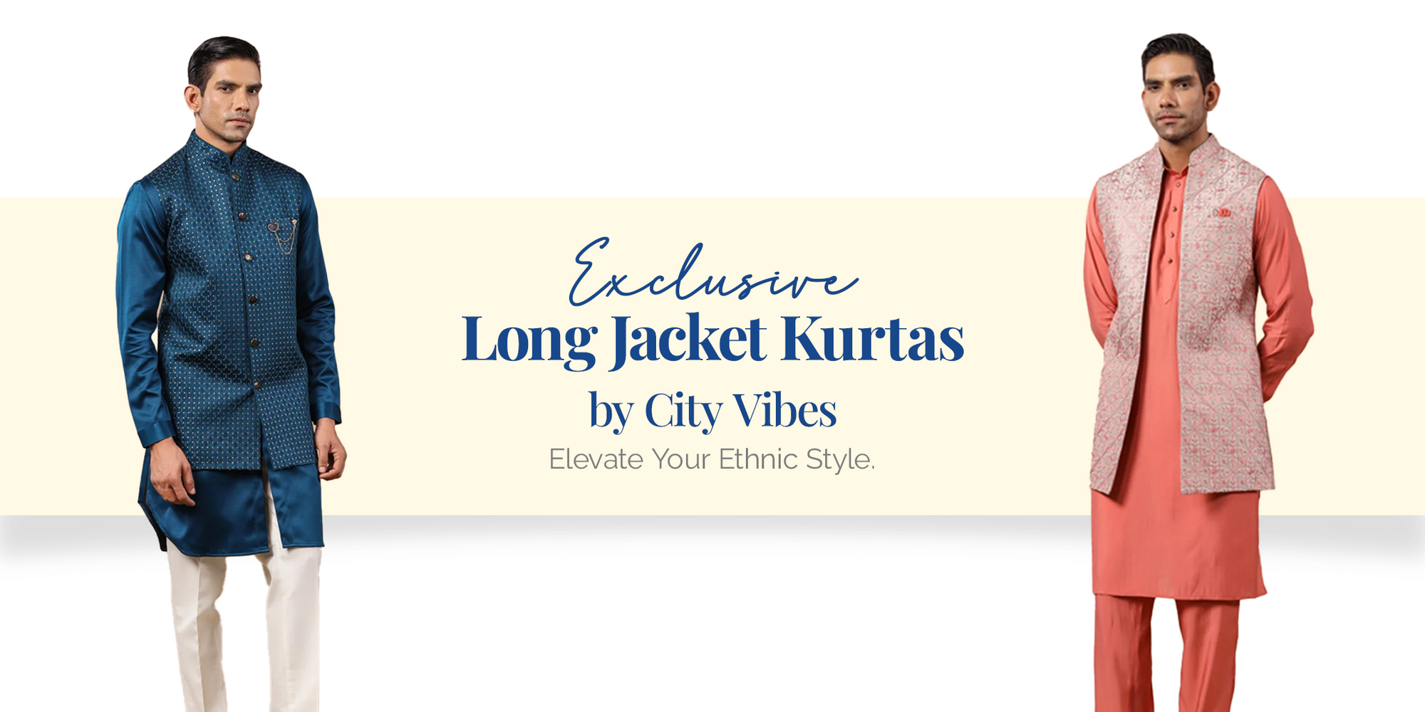 Exclusive Long Jacket Kurtas by City Vibes - Elevate Your Ethnic Style