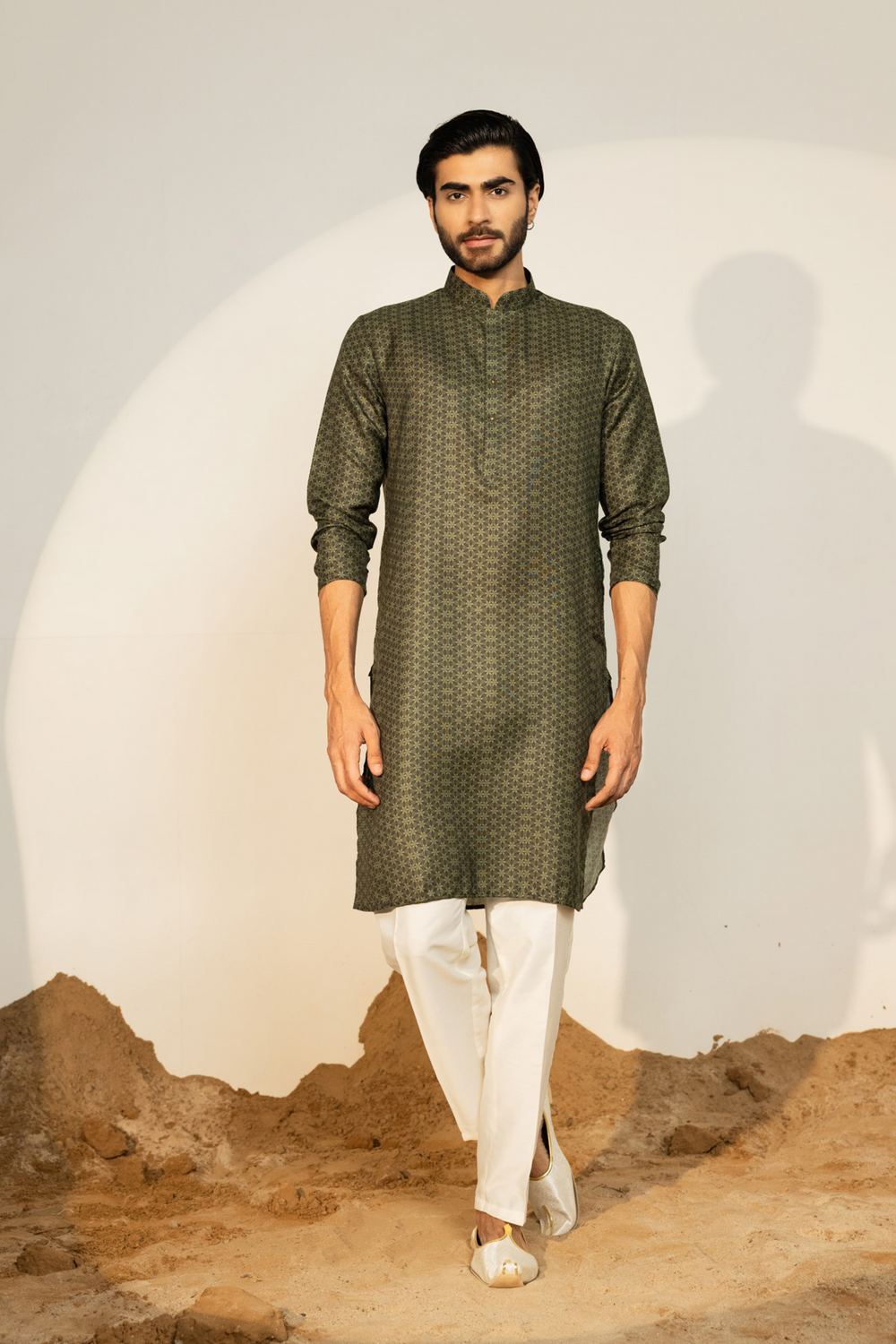 Buy B Green Color Kurta Pajama For Men Online | Cityvibes