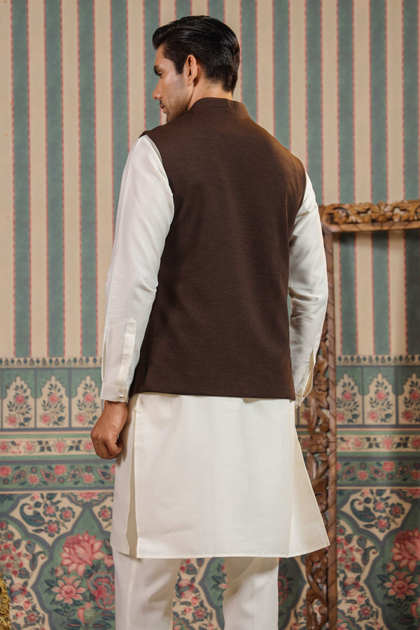 Buy Premium Brown Formal Waist Coat For Men Online | Cityvibes
