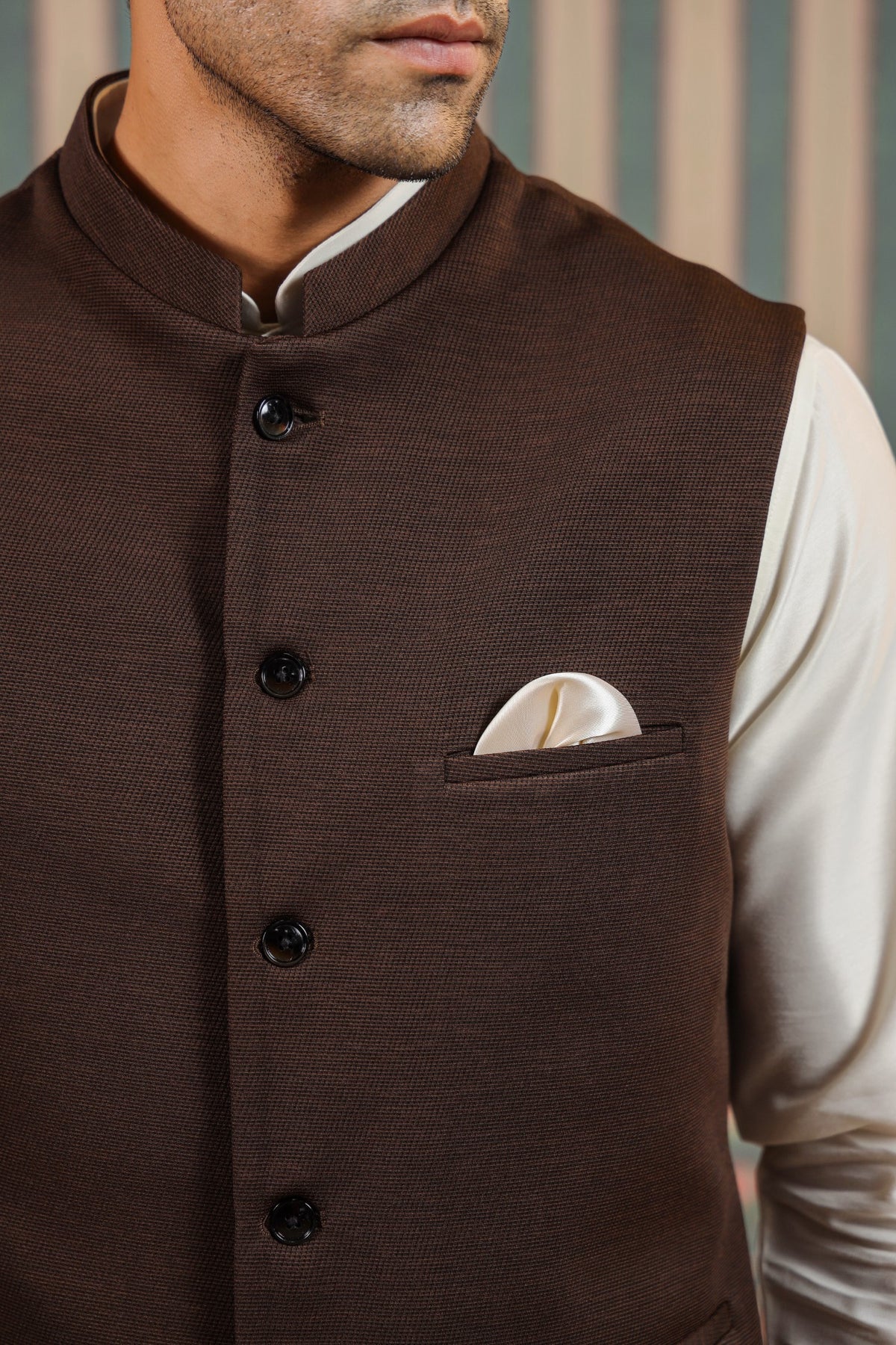 Buy Premium Brown Formal Waist Coat For Men Online | Cityvibes